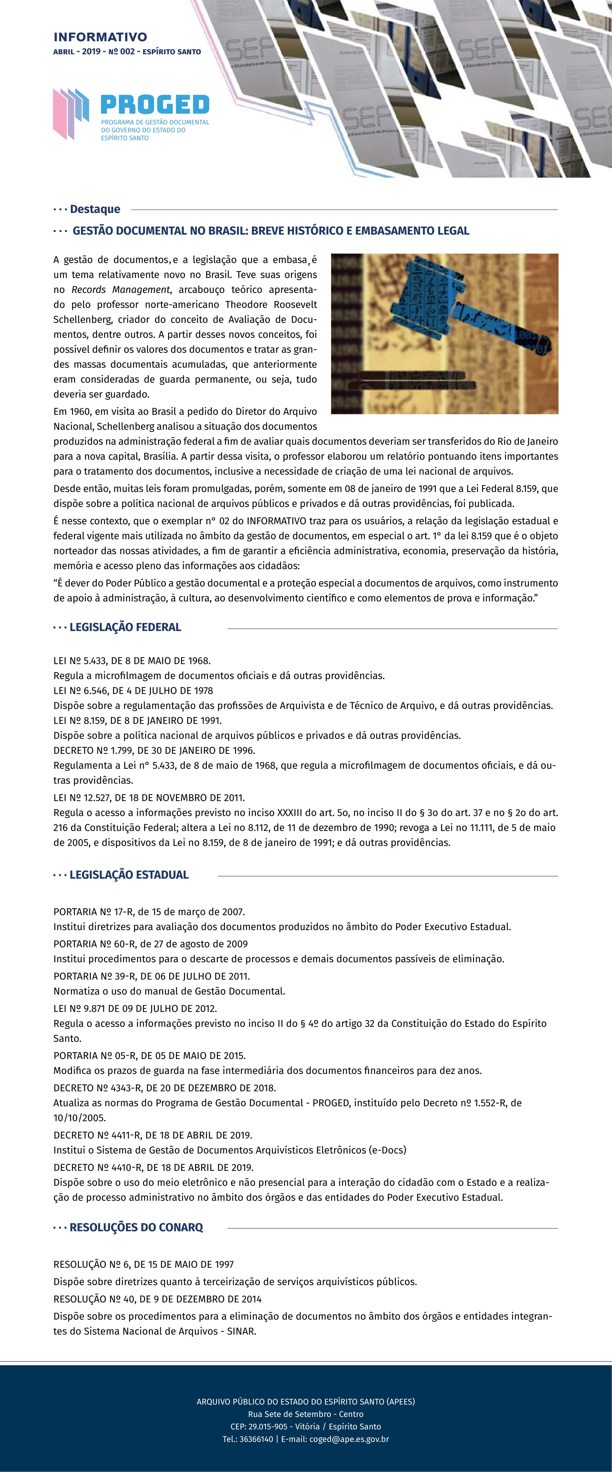 PROGED - Proged lança 2ª edição do Informativo. Confira!